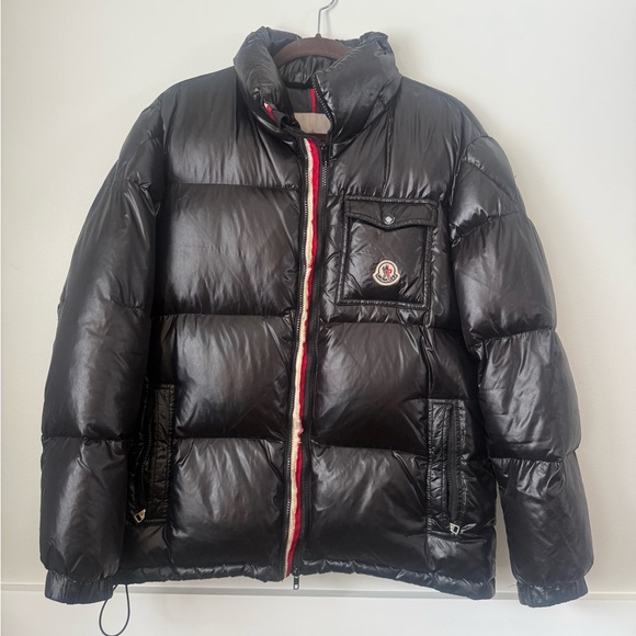 Moncler | Jackets & Coats | Moncler Shiny Black Puffer Jacket | Poshmark